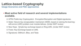 Post Quantum Cryptography: Technical Overview | PDF