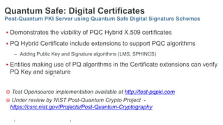 Post Quantum Cryptography: Technical Overview | PDF