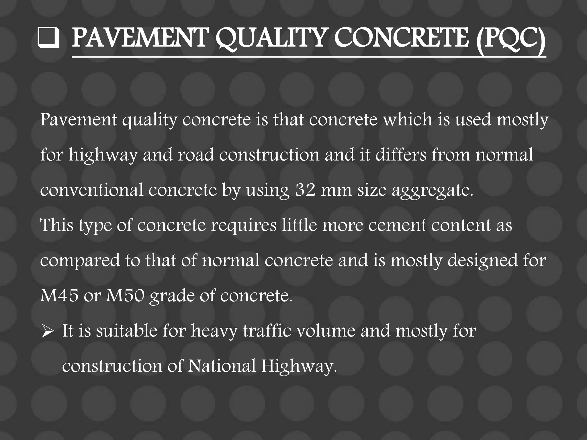 PQC concrete road | PPTX