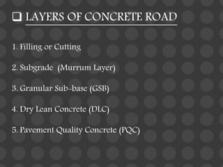 PQC concrete road | PPTX | Civil Engineering Industry | Industries