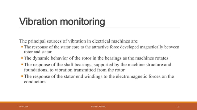 Condition Monitoring Of Rotating Machines Ppt Pptx Physics Science