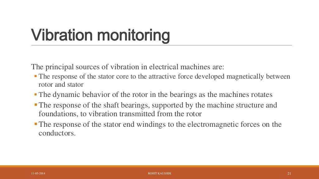 Condition Monitoring Of Rotating Machines Ppt
