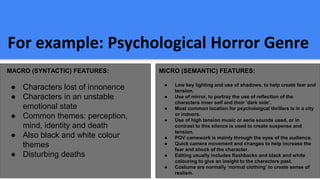 Theory of macro and micro elements of genre | PPT