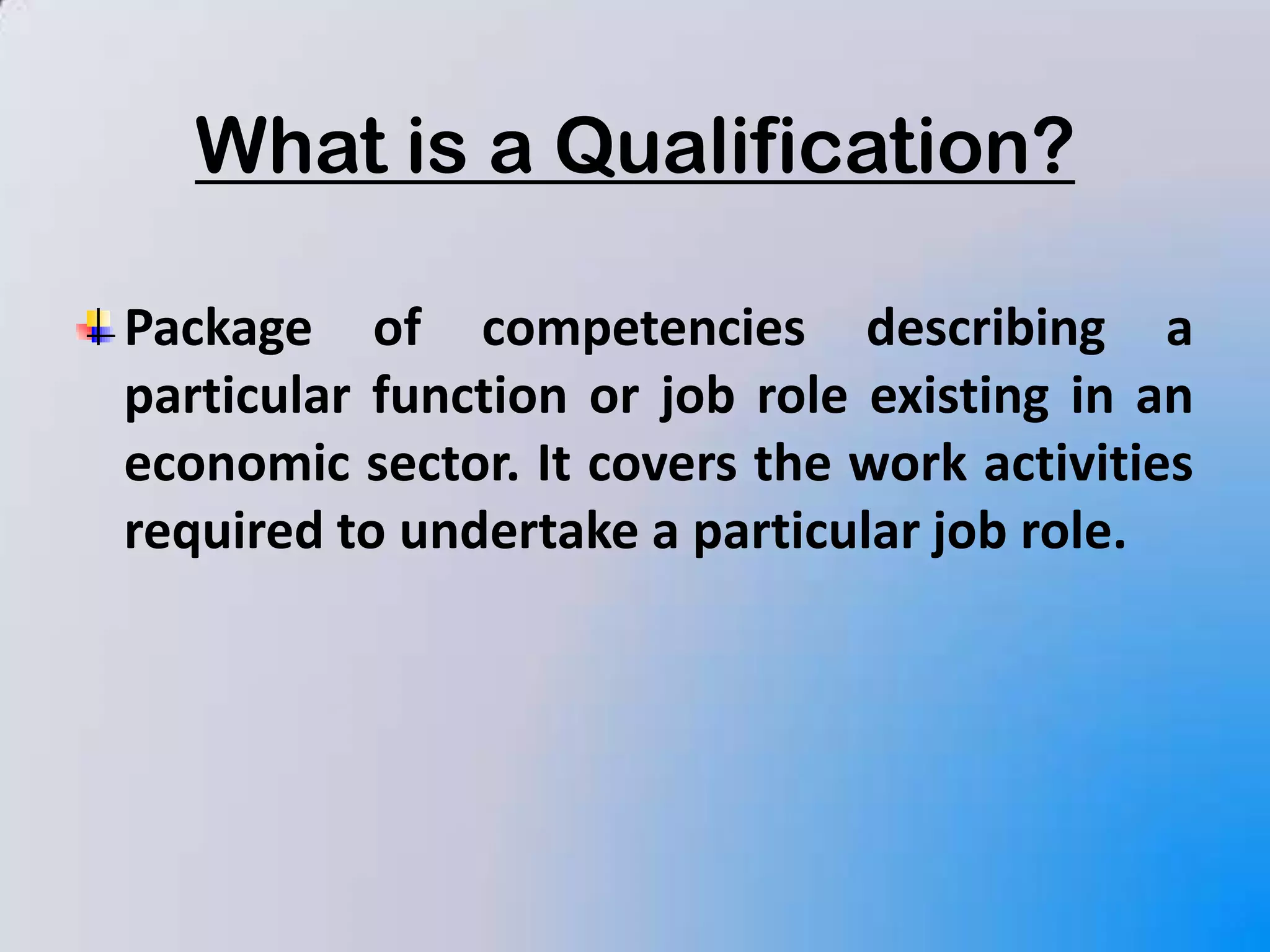 TESDA - Philippine Qualifications Framework (PQF) | PPTX