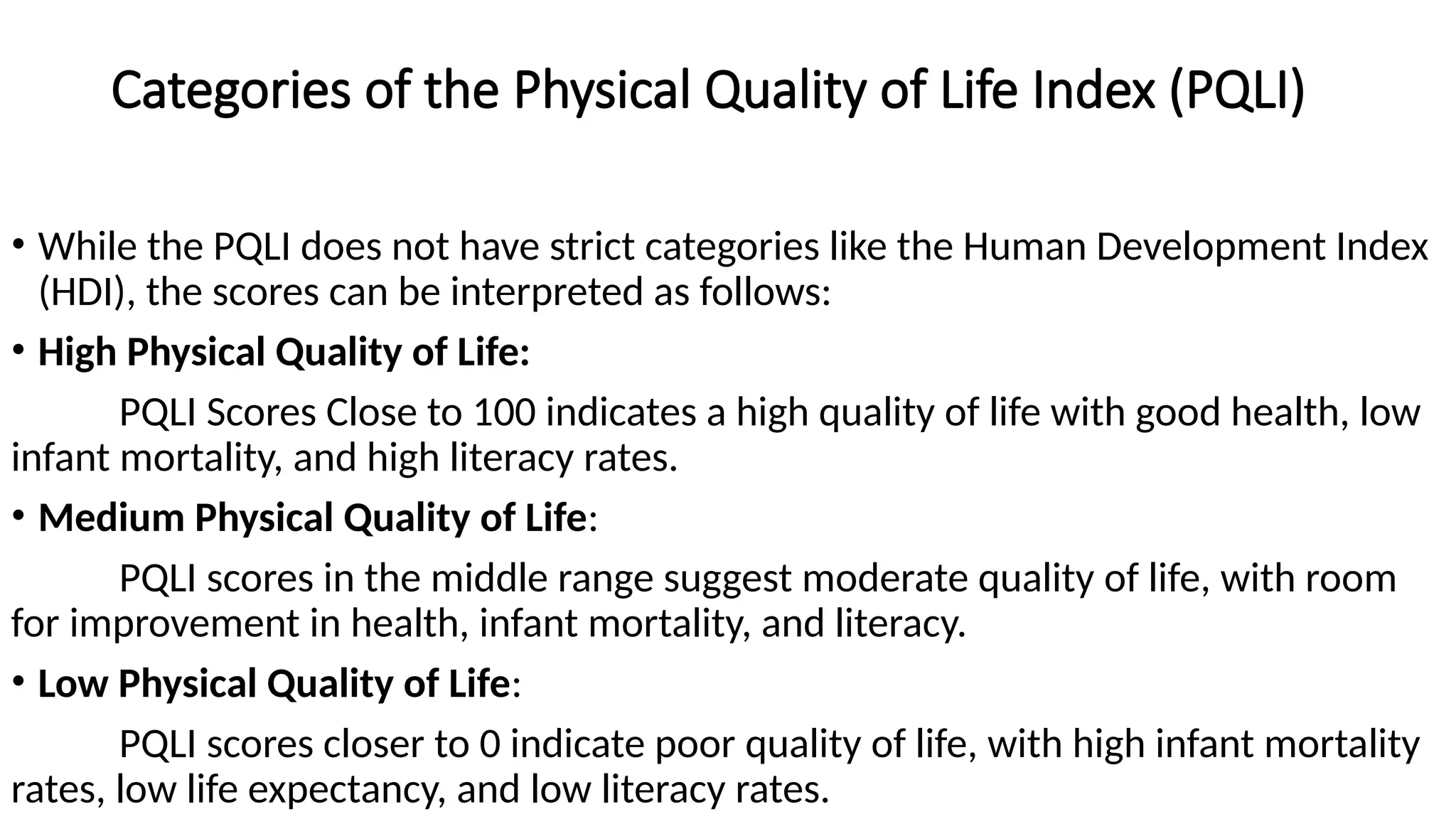 Physical Quality Life Index (PQLI): Measures, Calculation, Categories ...