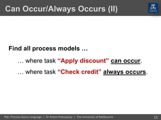 PQL: Process Query Language (An Interview) | PPTX