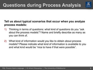 PQL: Process Query Language (An Interview) | PPTX