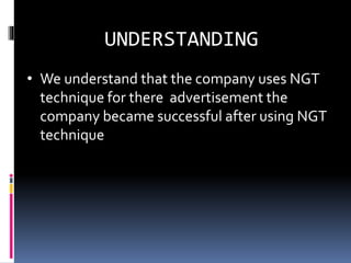 Product Quality Management (PQM) BRAINSTORMING, DELPHI Method AND NOMINAL GROUP TECHNIQUE | PPTX
