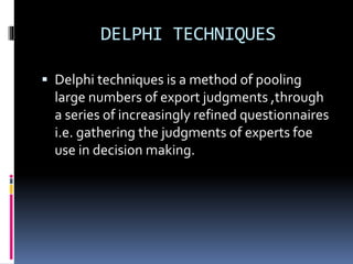 Product Quality Management (PQM) BRAINSTORMING, DELPHI Method AND ...