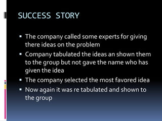 Product Quality Management (PQM) BRAINSTORMING, DELPHI Method AND ...