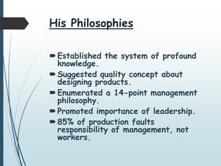 Philosophies of quality | PPT