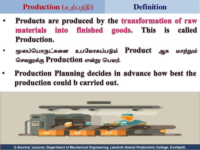 Production and Quality Management(PQM) - Unit 1 PPT -Chapter 1 : Topic ...