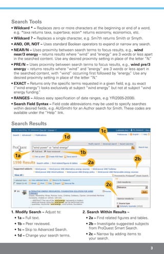 ProQuest Quick Start Guide | PDF