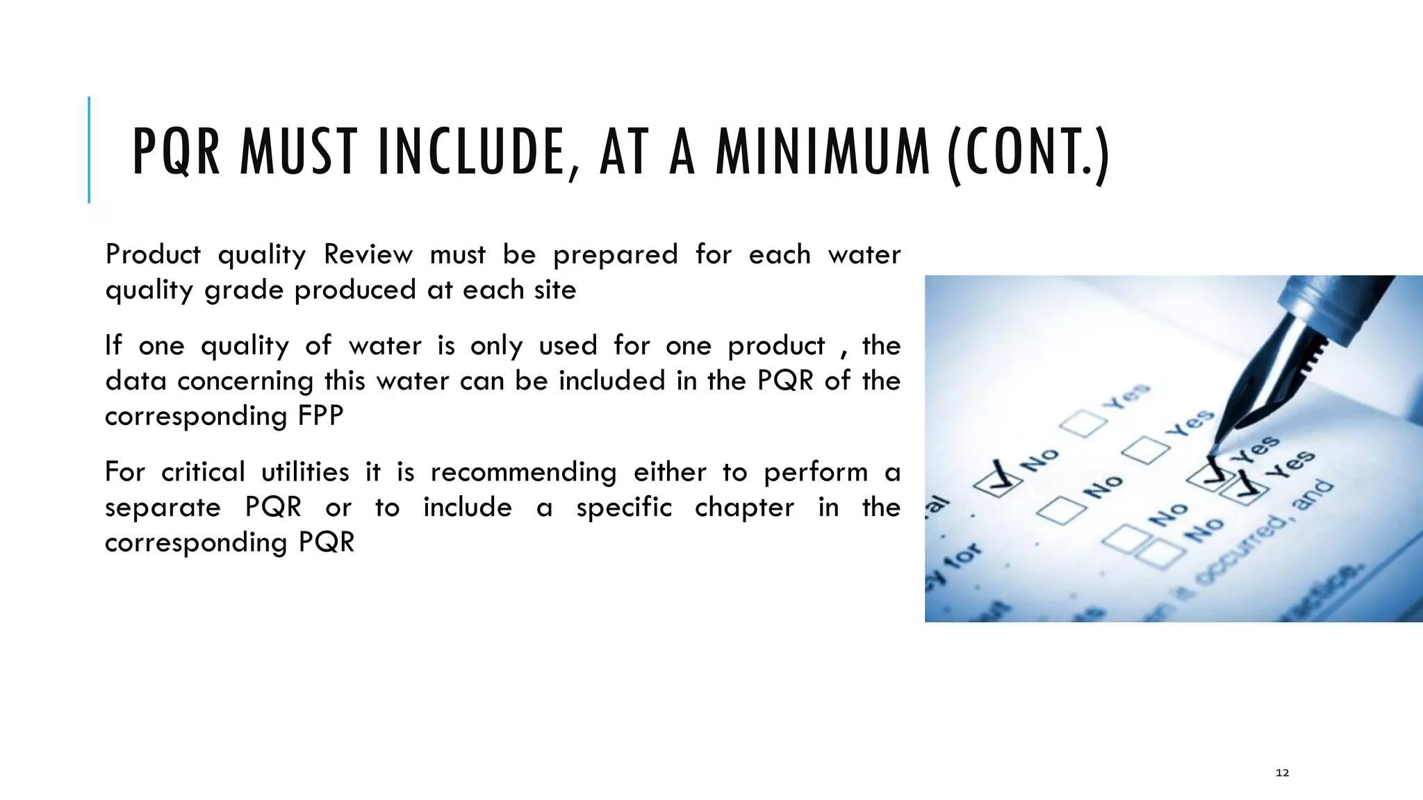 Product Quality Review. | PDF