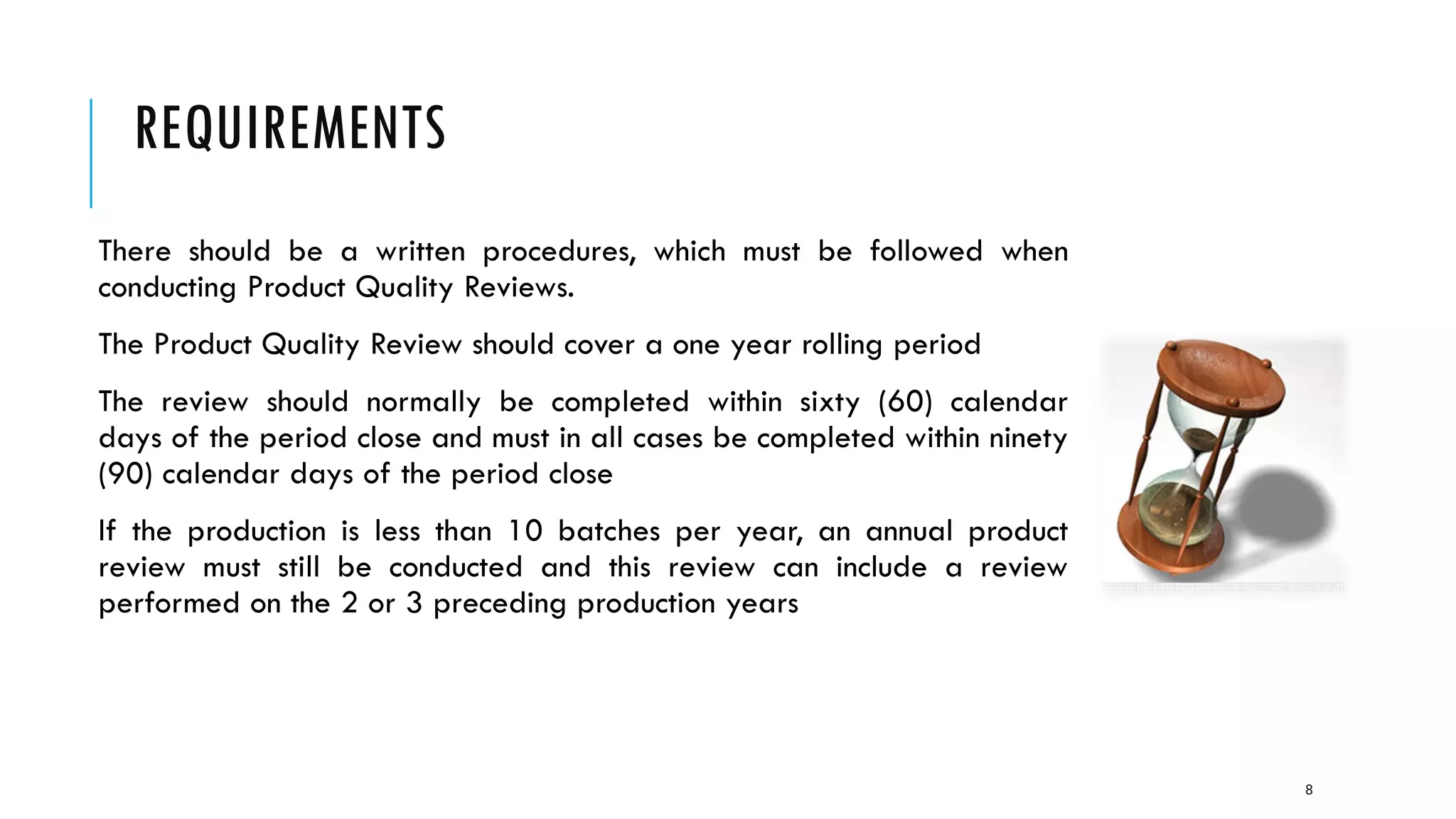 Product Quality Review. | PDF