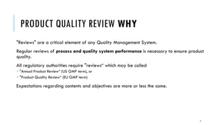 Product Quality Review. | PDF