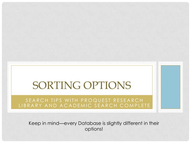 ProQuest Research Library | PPT