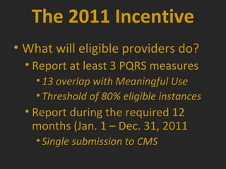 Physician Quality Reporting System | PPT