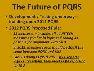 Physician Quality Reporting System | PPT