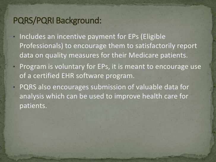 PQRS Overview