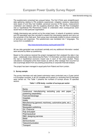 European Power Quality Survey Report | PDF