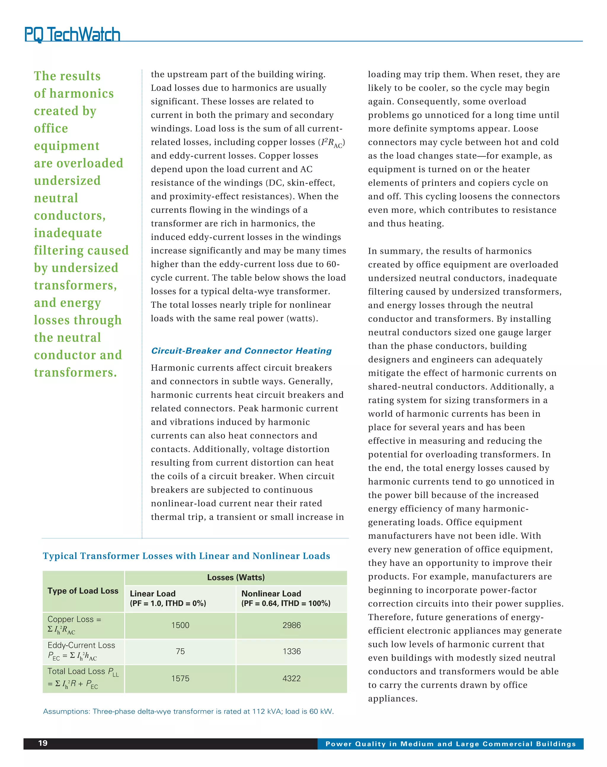 Power quality in medium & large commercial buildings | PDF