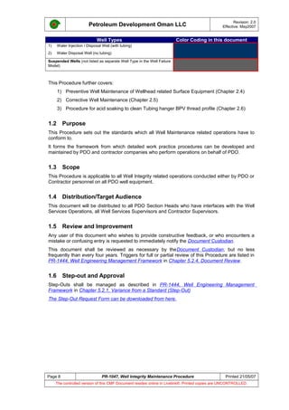 Pr 1047 well integrity maintenance | DOC