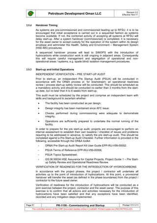 Pr 1159 - commissioning and start-up procedure | DOC