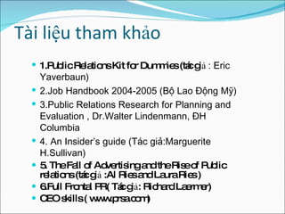 PUBLIC RELATIONS (PR) | PPT