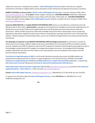 Indirect B2B Supplier Directory | PDF