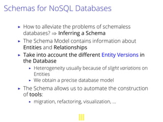 Inferring Versioned Schemas from NoSQL Databases and its Applications | PPT