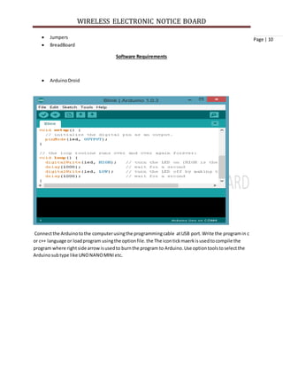 E notice board project report | DOCX