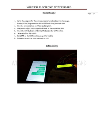 E notice board project report | DOCX