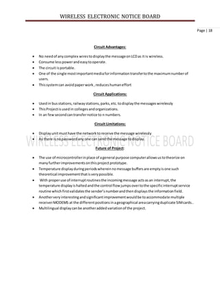 E notice board project report | DOCX