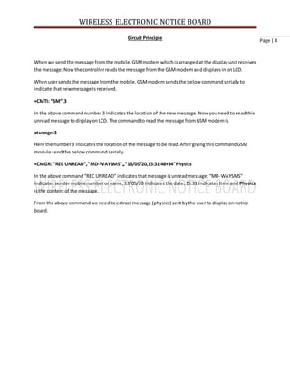E notice board project report | DOCX