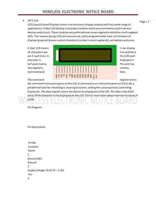 E notice board project report | DOCX