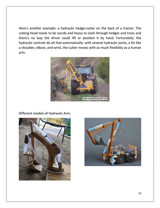 PROJECT REPORT ON HYDRAULIC ROBOTIC ARM | PDF | Robotics | Technology ...