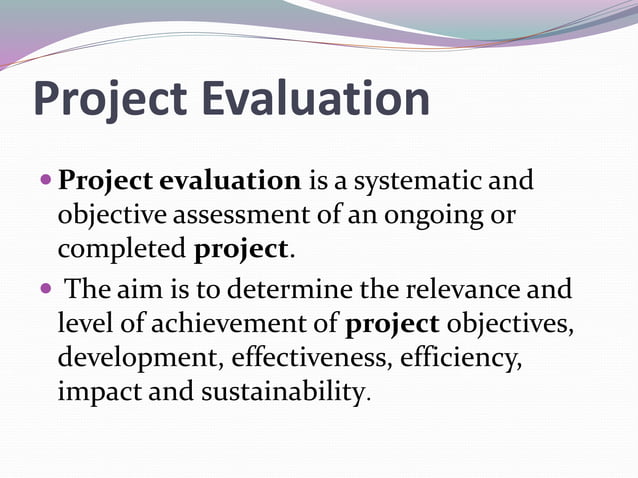 Objectives Of Project Evaluation PPT objectives-of-project-evaluation-ppt