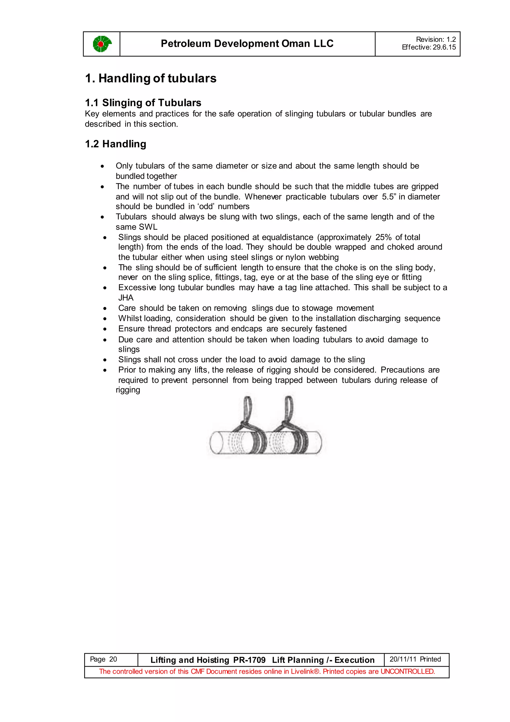 Pr 1709 - lifting and hoisting procedure lift planning execution | DOCX