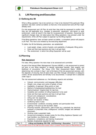 Pr 1709 - lifting and hoisting procedure lift planning execution | DOCX