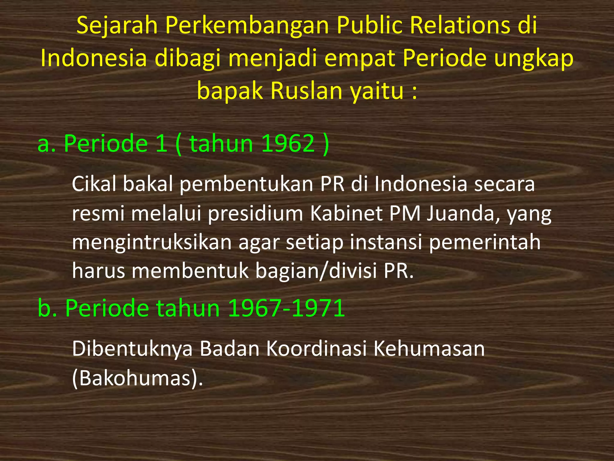 Sejarah Public Relation | PPTX