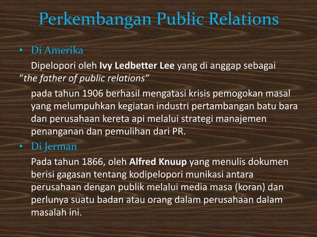 Sejarah Public Relation | PPTX