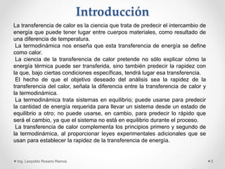 Pr. 1 transferencia de calor. | PPTX