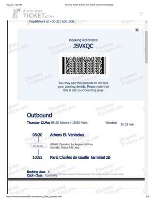 Dummy Ticket I Cheapest & Verifiable INR 350 | PDF