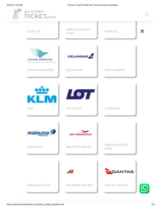 Dummy Ticket I Cheapest & Verifiable INR 350 | PDF