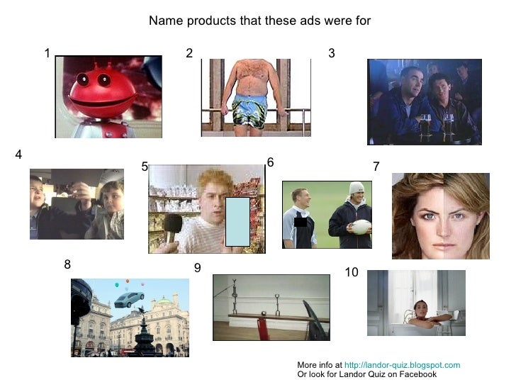 Adverts Picture Quiz