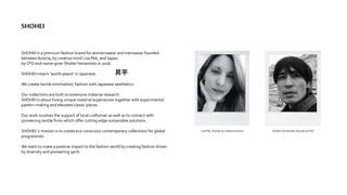 SHOHEI - premium fashion brand based in Austria and Japan | PPTX