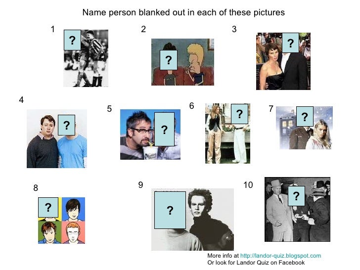 'Missing Persons' Picture Quiz