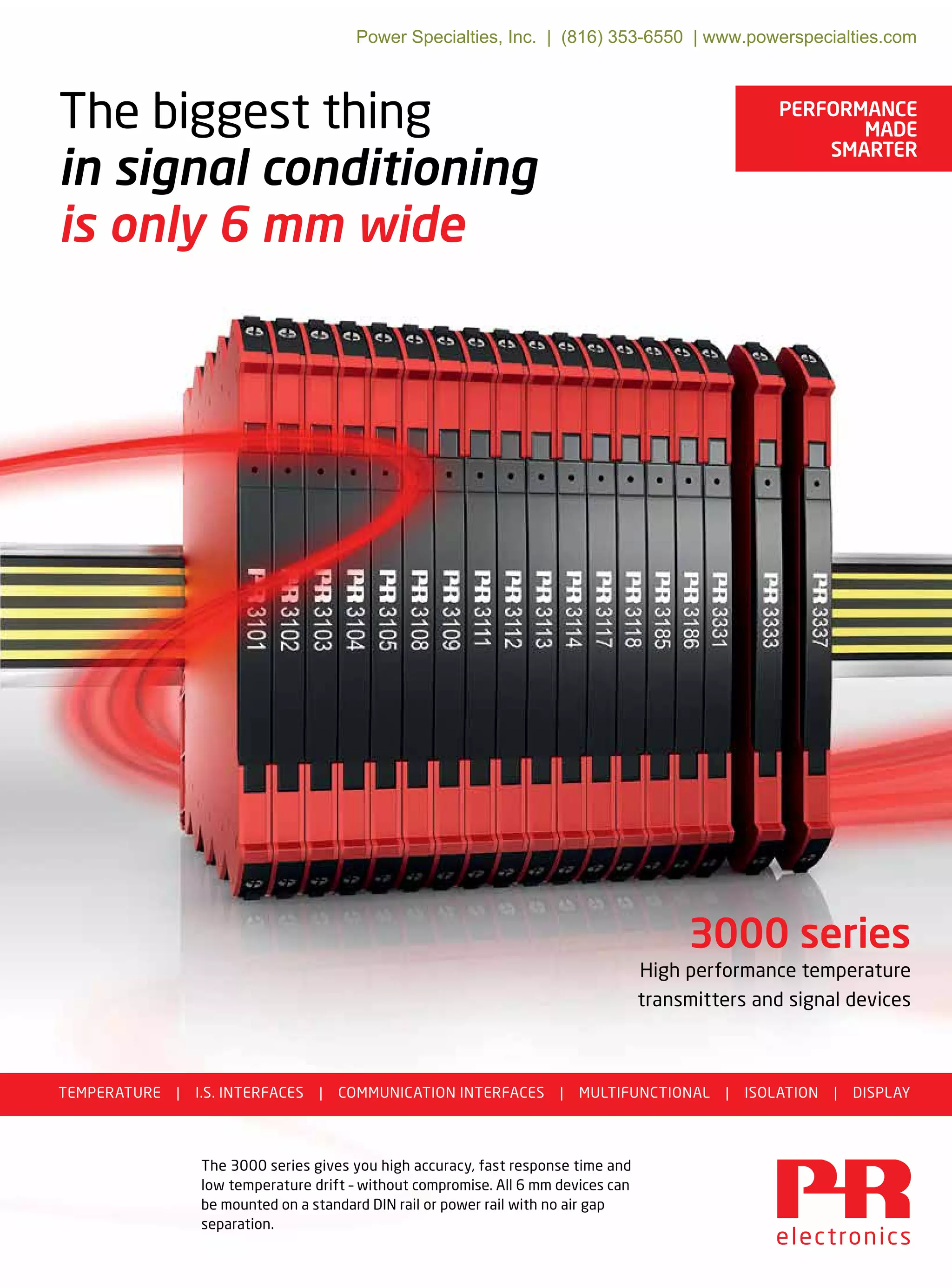 PR Electronics 3000 Series High Performance Temperature Transmitters and Signal Devices | PDF