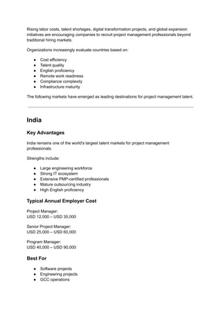 Global Project Management Workforce Report 2026: Hiring Costs, Remote ...